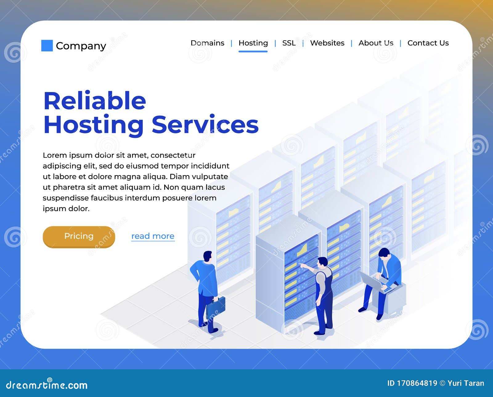 Computation Center Office People And Interact With Computers Vector ...