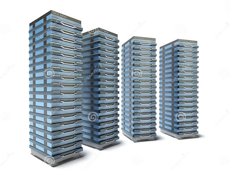 Hosting Server Farm stock illustration. Illustration of business - 13697084