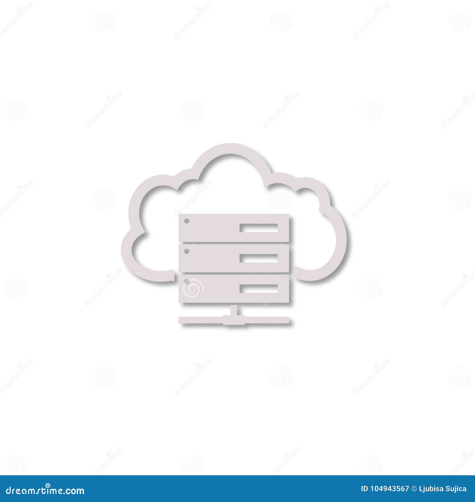 Hosting server icon stock vector. Illustration of file - 104943567