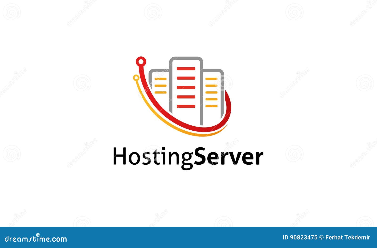 Hosting-Server-Logo vektor abbildung. Illustration von leistung - 90823475