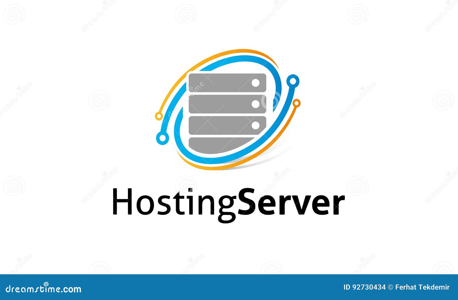 Hosting Server Logo stock illustration. Illustration of internet - 92730434