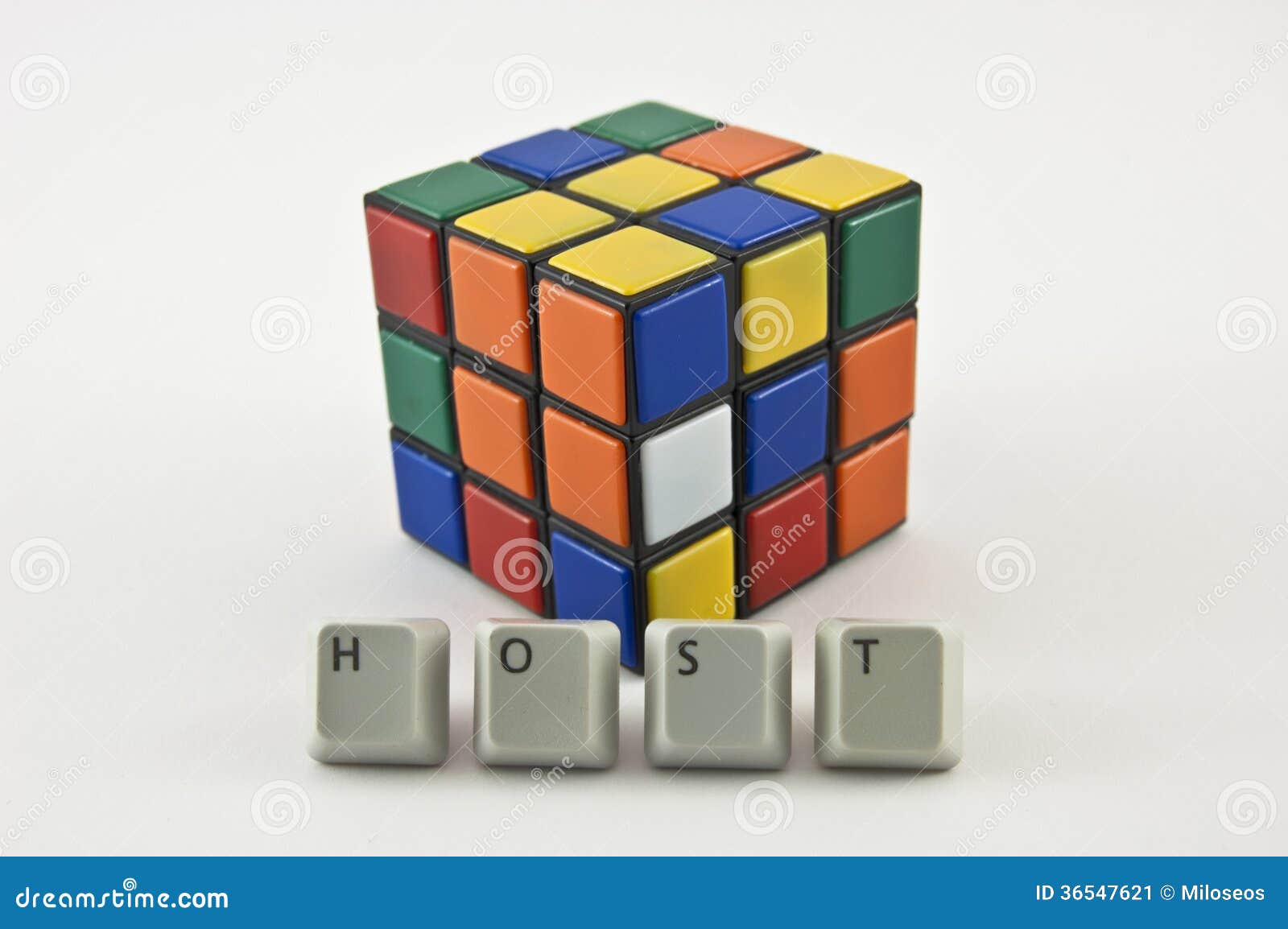 Host Spelled and Rubik`s Cube Editorial Photo - Image of cube, metaphor ...