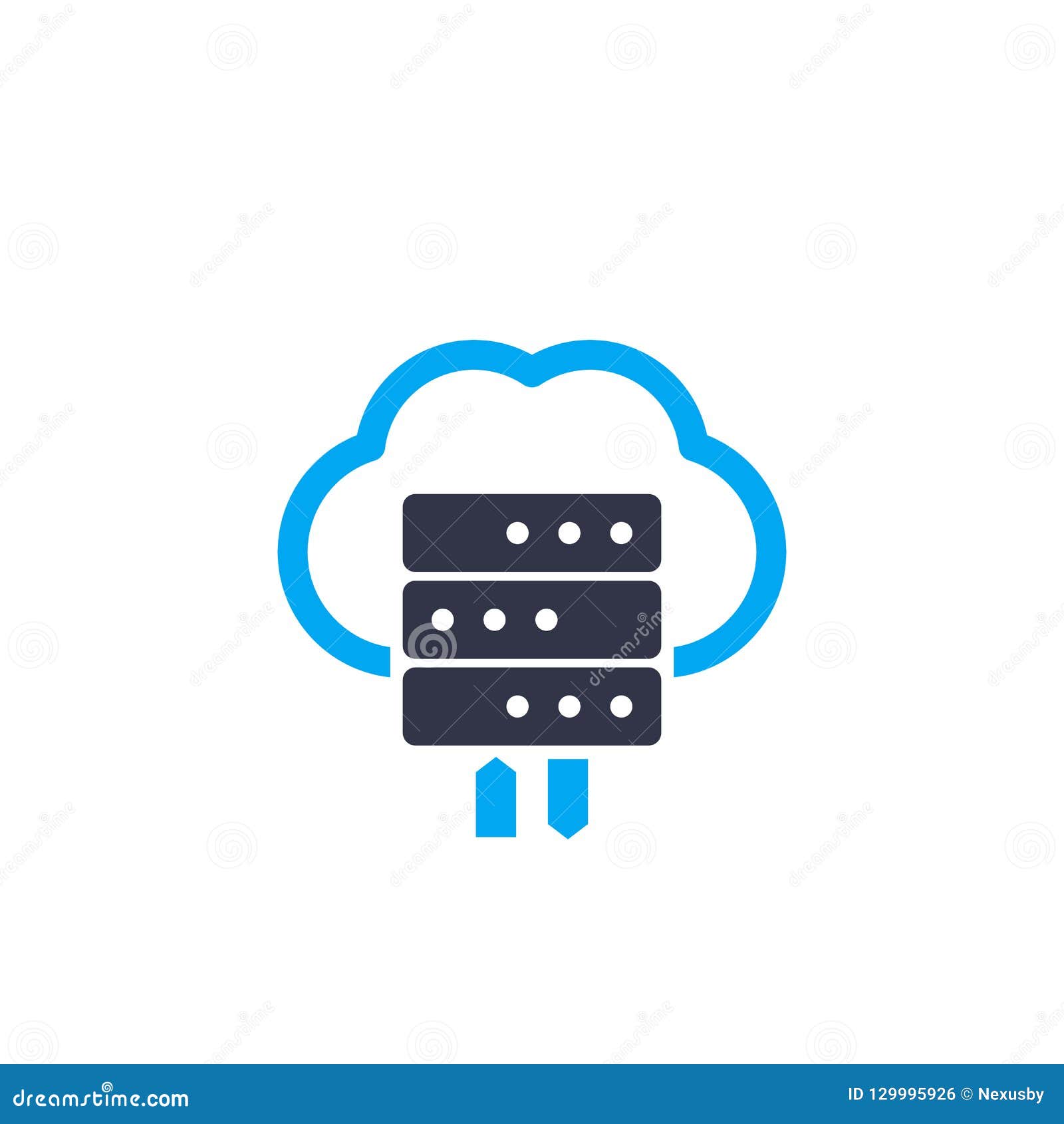 Hosting vector icon stock vector. Illustration of vector - 129995926