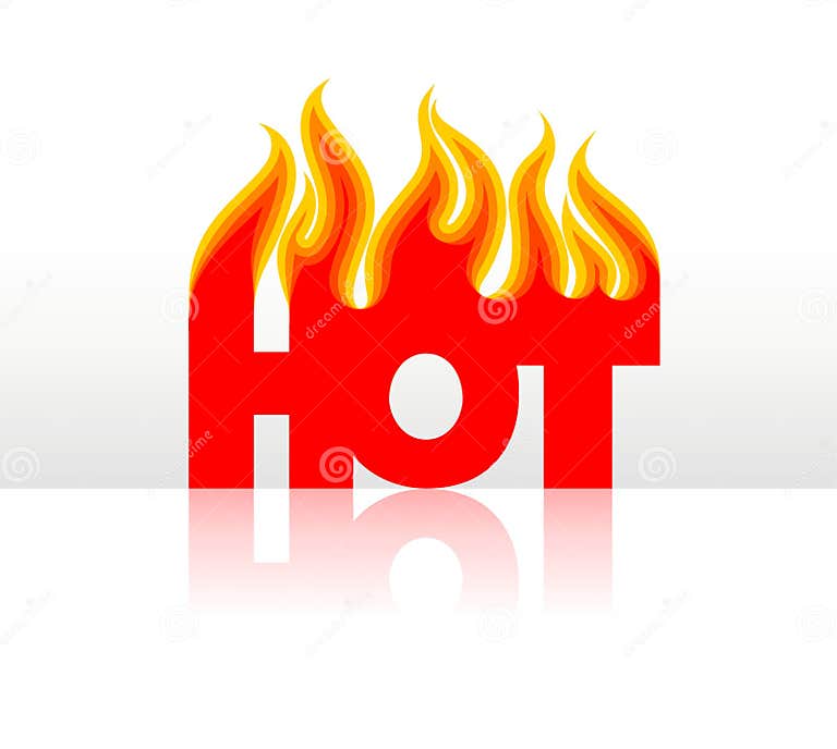 Hot stock vector. Illustration of flame, symbol, icon - 11300531