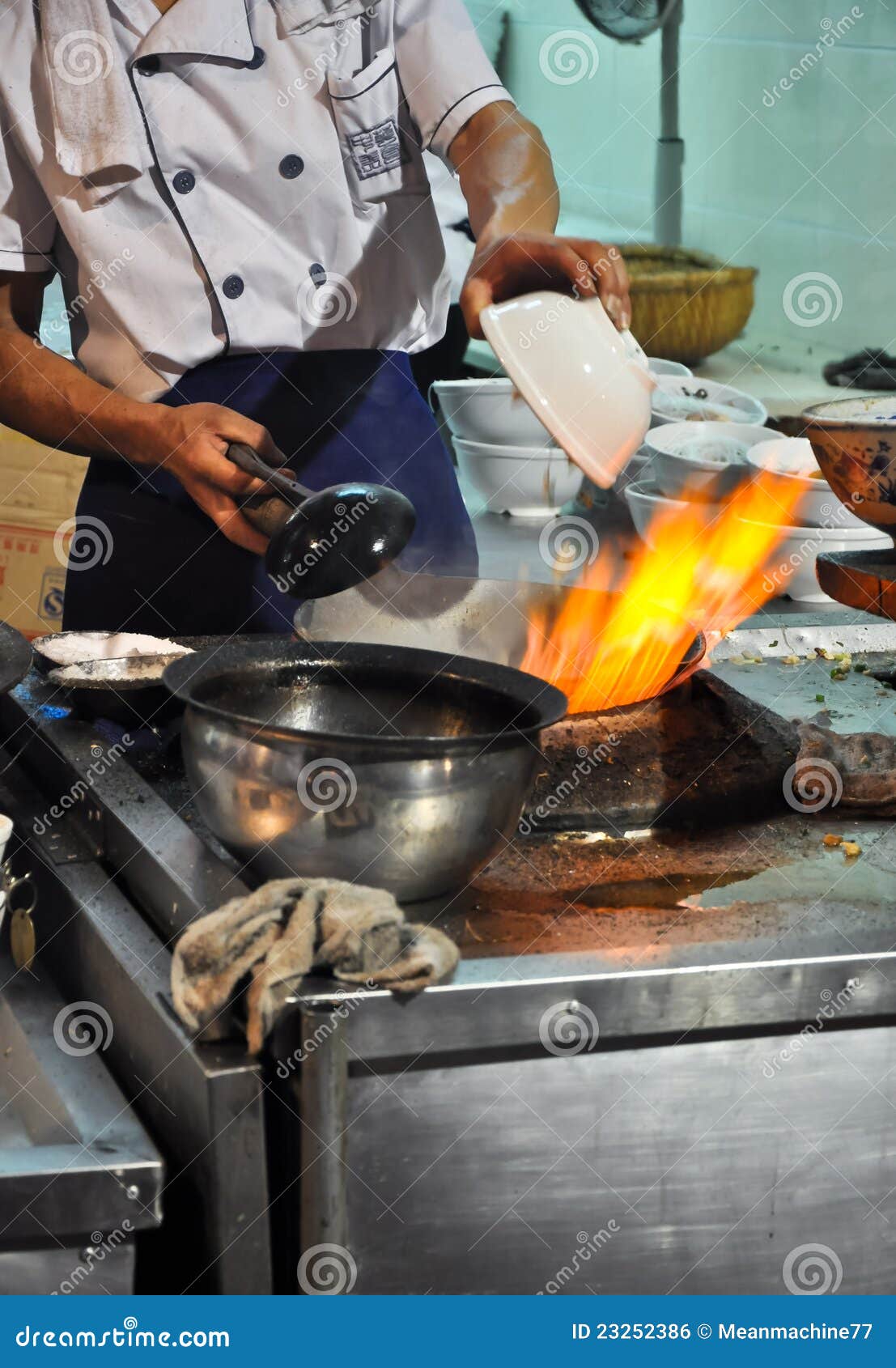 Hot action at the wok stock photo. Image of street, chinese - 23252386