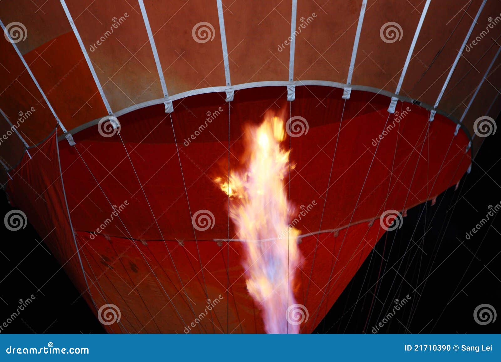 Hot Air Ballon Light a Fire Stock Photo - Image of ball, night: 21710390