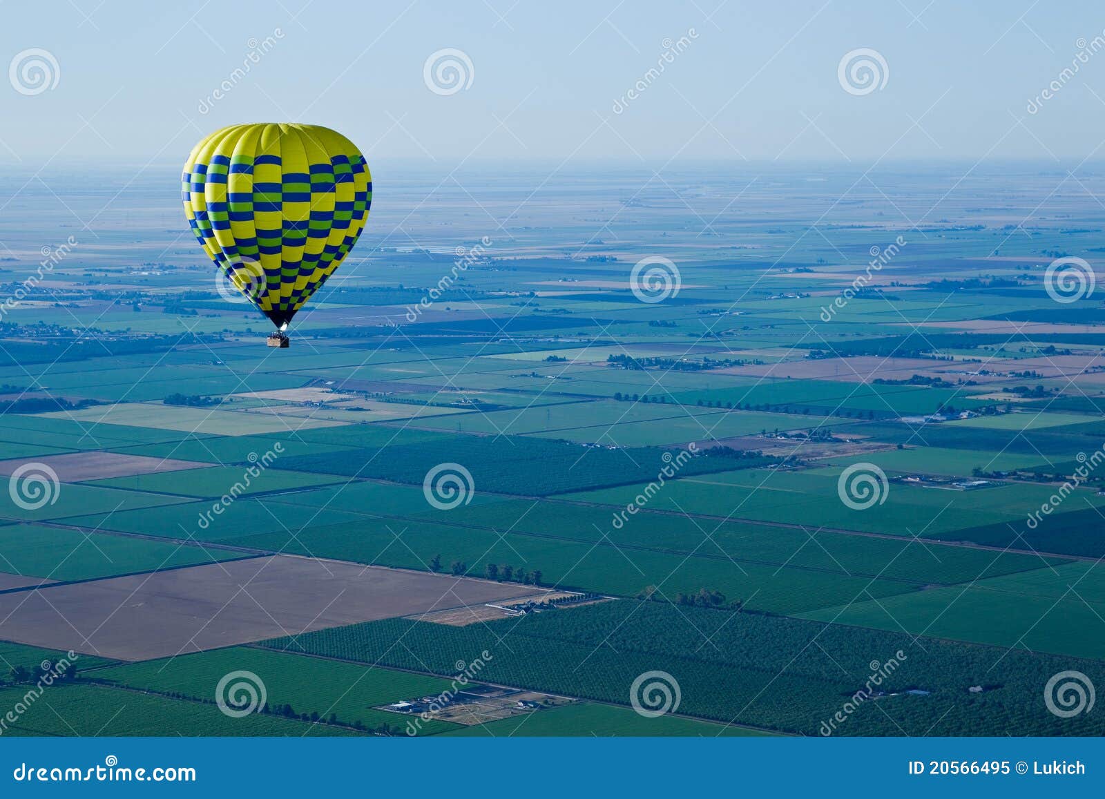 From Hot Air Balloon Above the Valley Stock Image - Image of ...