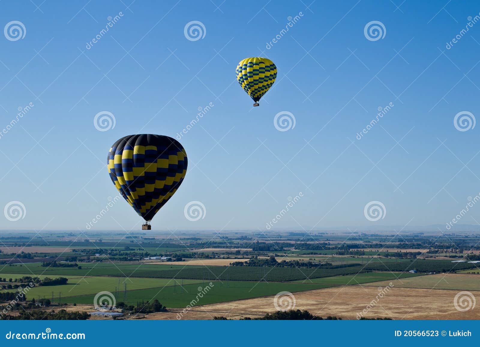 From Hot Air Balloon Above the Valley Stock Image - Image of color ...