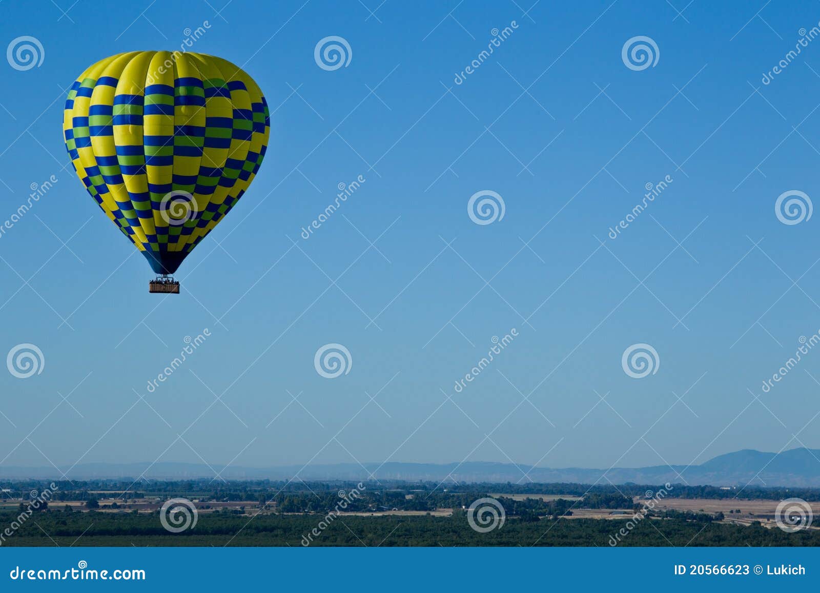 From Hot Air Balloon Above the Valley Stock Image - Image of lawn ...