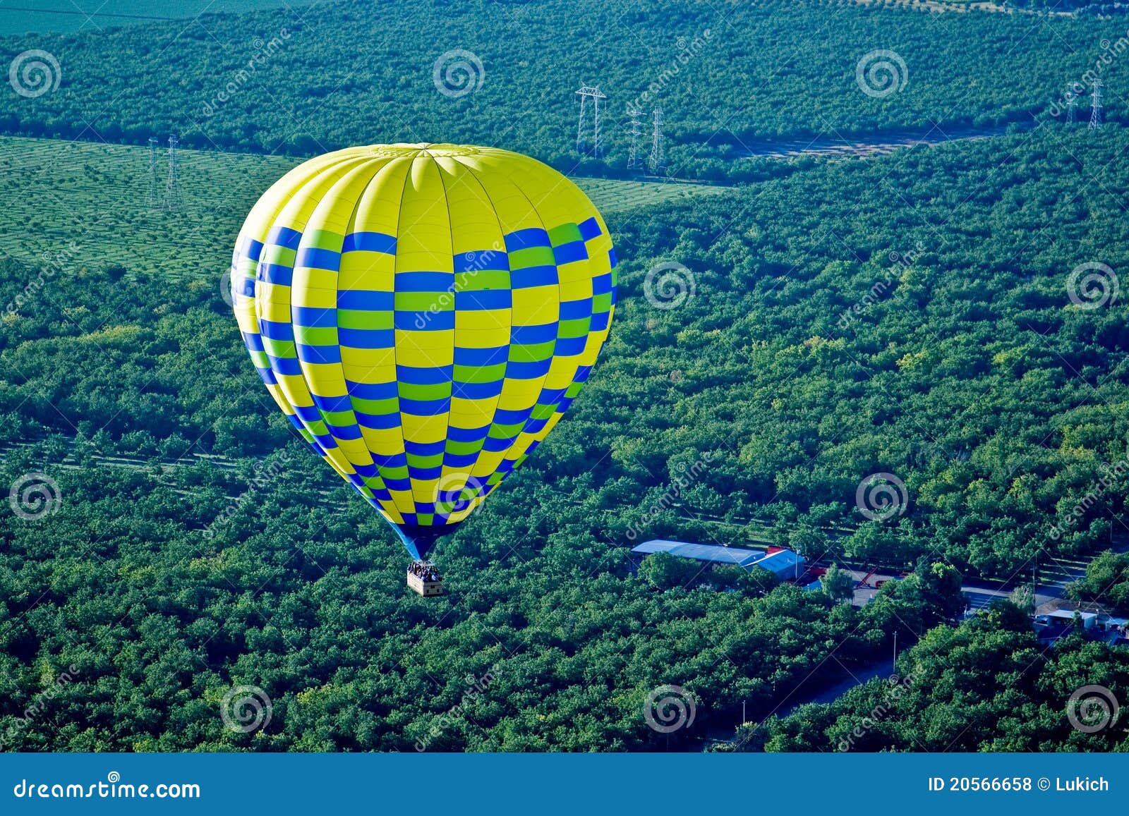 From Hot Air Balloon Above the Valley Stock Photo - Image of cheerful ...