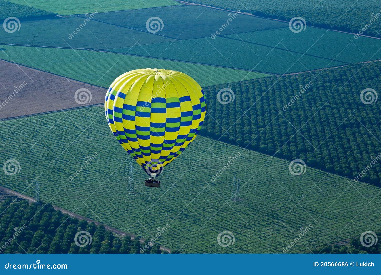 From Hot Air Balloon Above the Valley Stock Photo - Image of high ...