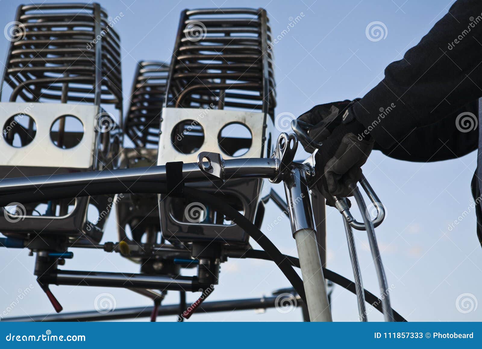 Hot Air Balloon Assembly Required Stock Image - Image of crew ...
