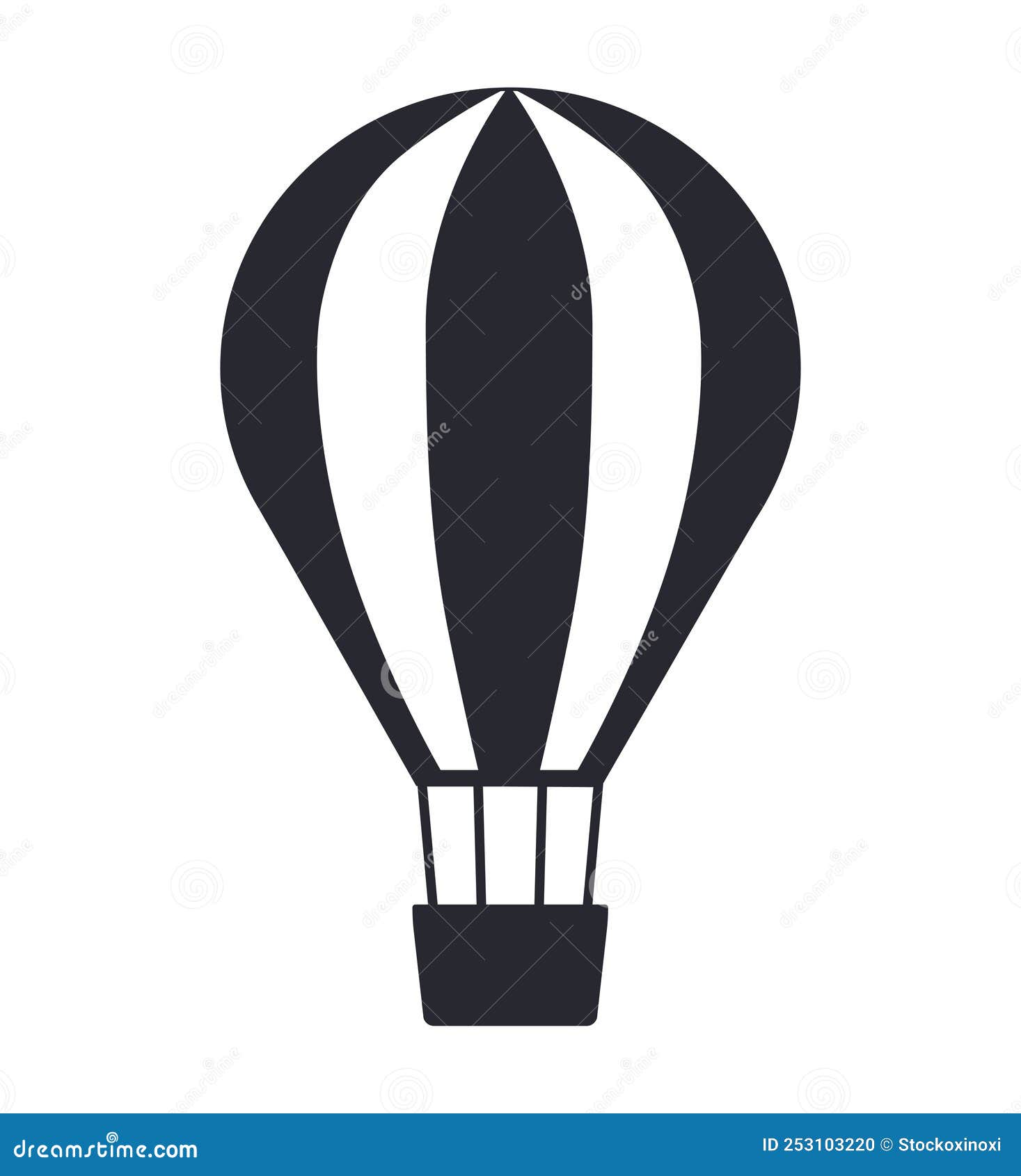 Hot Air Balloon Ballooning Flight Icon Vector Illustration ...
