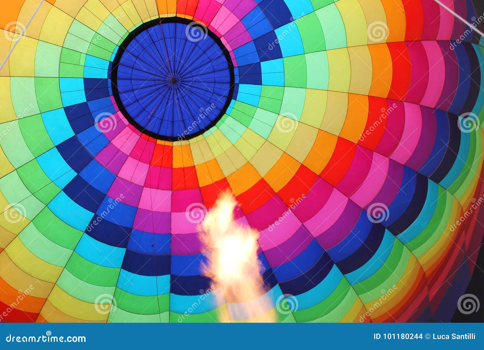 Hot Air Balloon with Burning Flame Stock Photo - Image of abstract ...