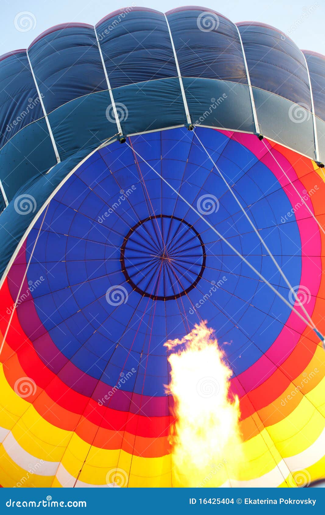 Hot Air Balloon and Burning Flame Stock Photo - Image of transportation ...