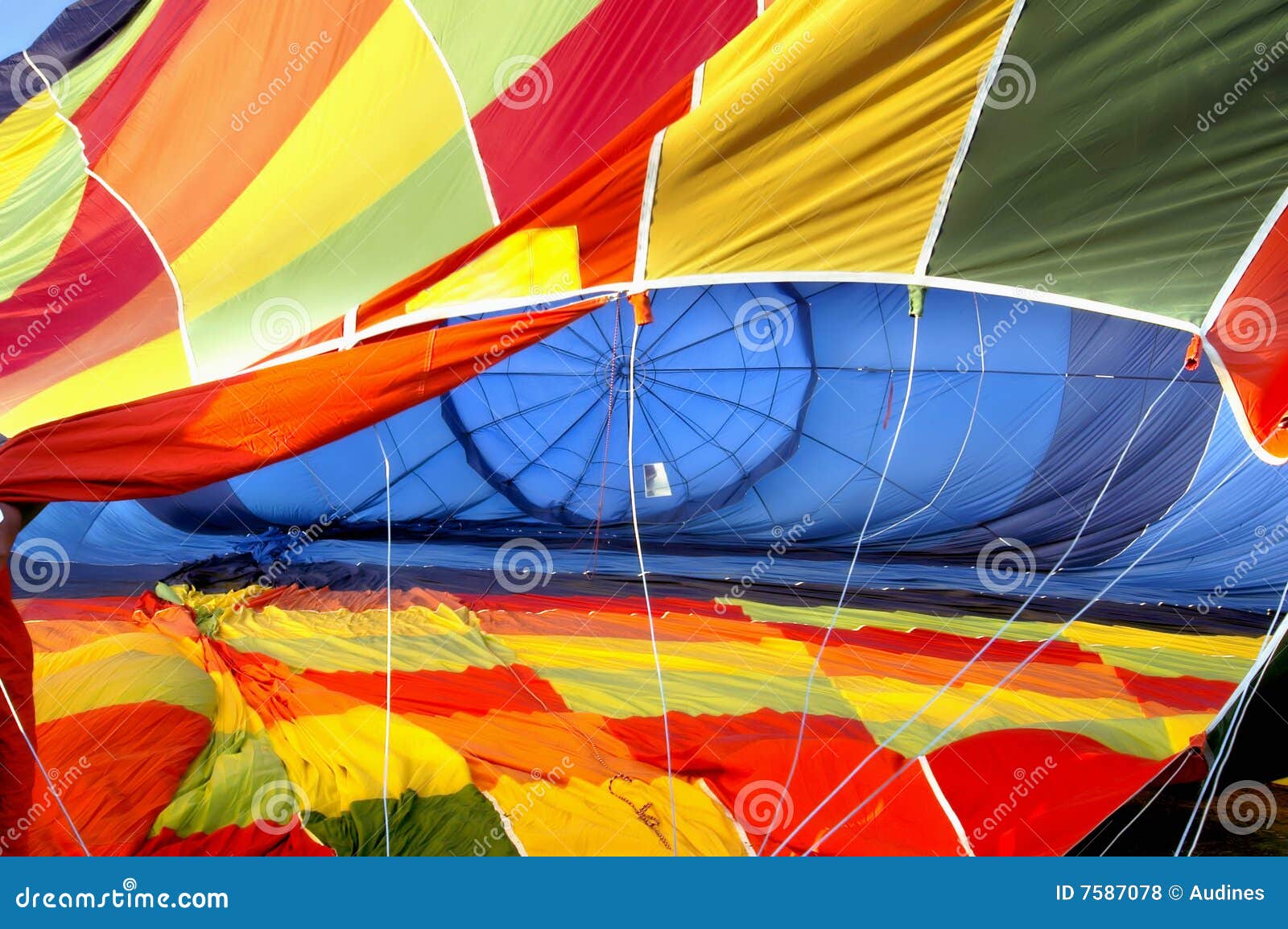 Hot air balloon deflated stock photo. Image of drifting - 7587078