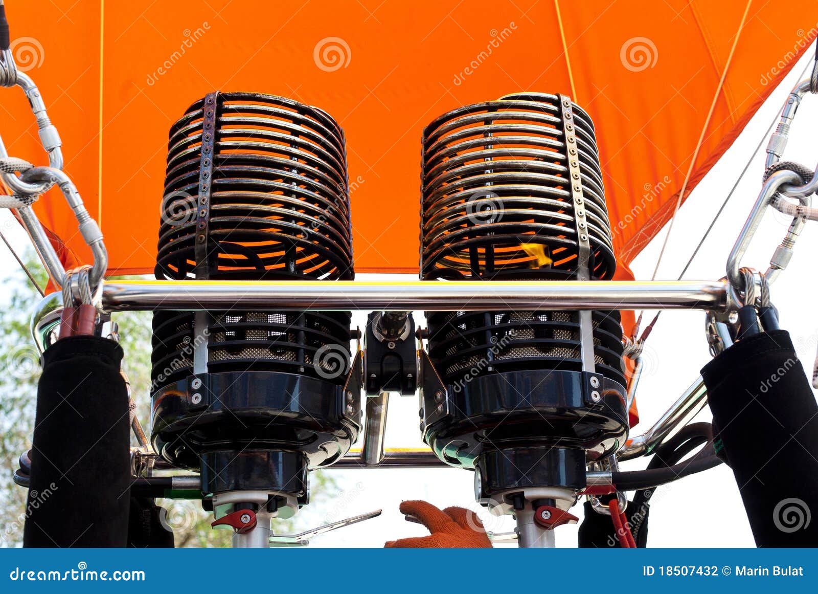 Hot air balloon engine stock photo. Image of high, aircraft - 18507432