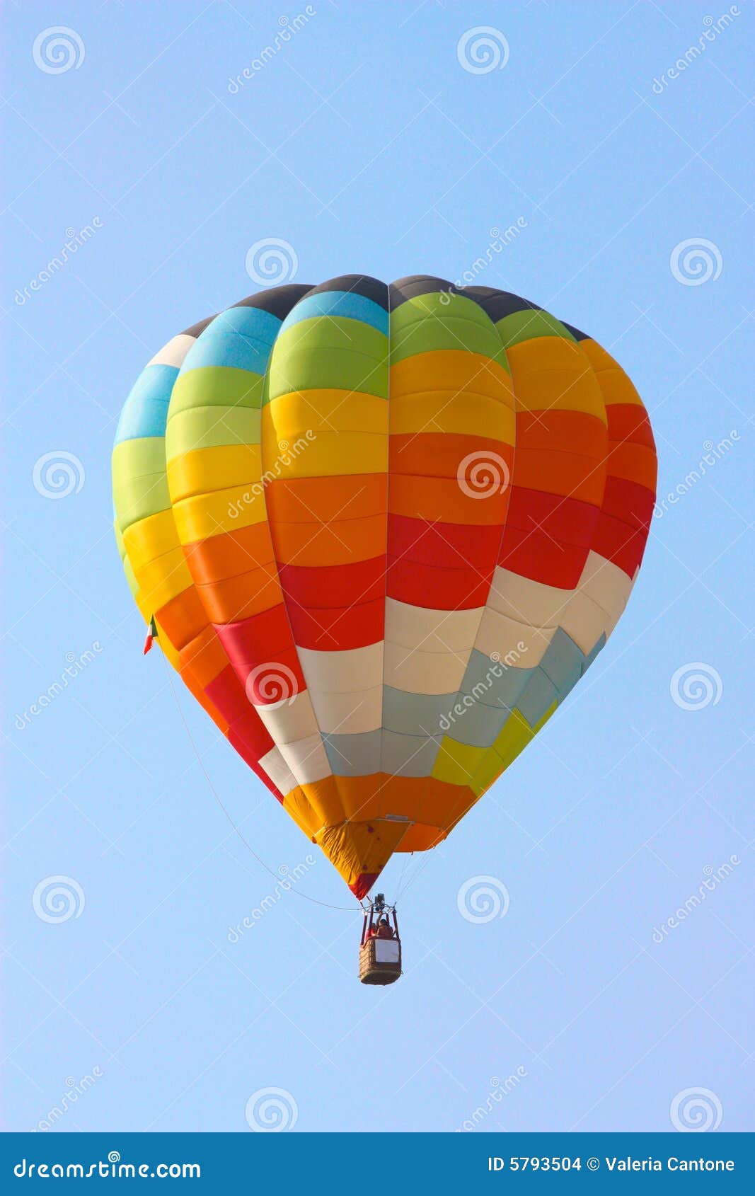 Hot Air Balloon Flying In The Sky Royalty-Free Stock Photography ...