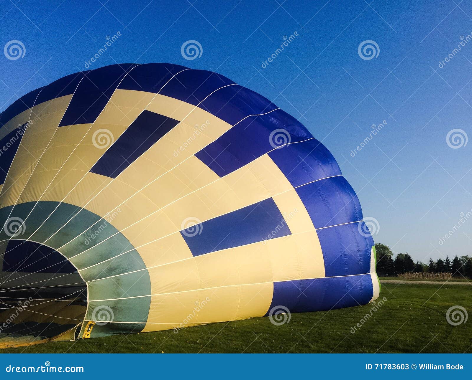 Hot Air Balloon Getting Inflated Stock Image - Image of frame ...