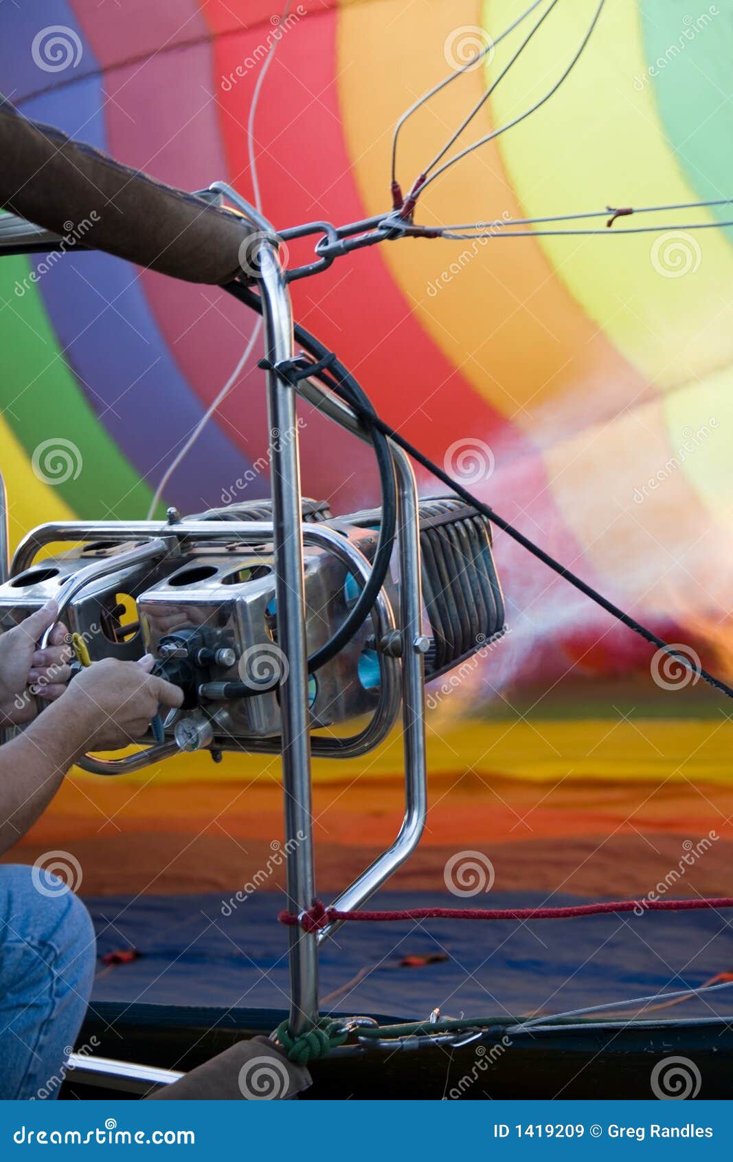 Hot-air Balloon inflation stock image. Image of float - 1419209