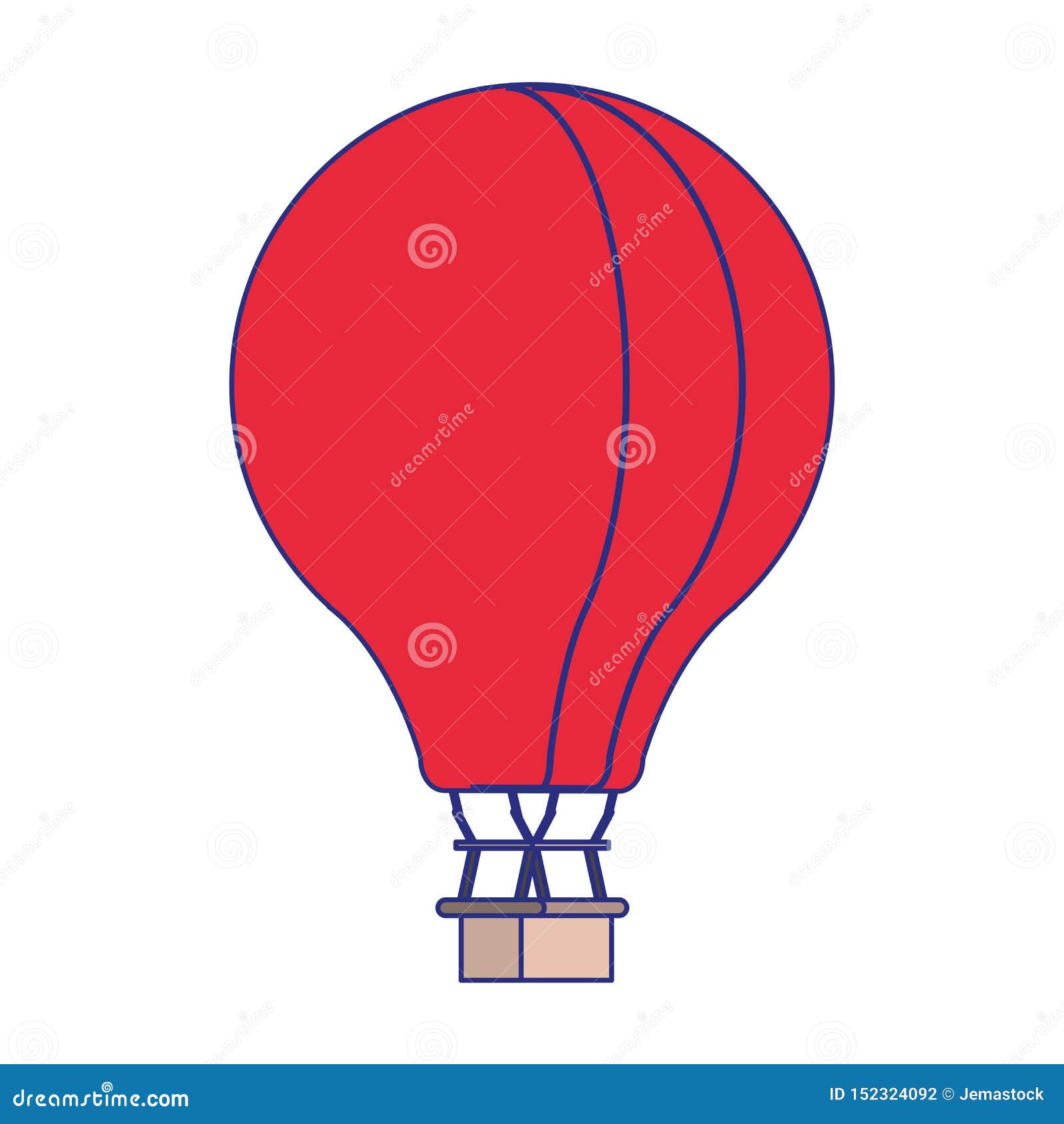 Hot Air Balloon Isolated Symbol Vector Illustration Stock Vector ...