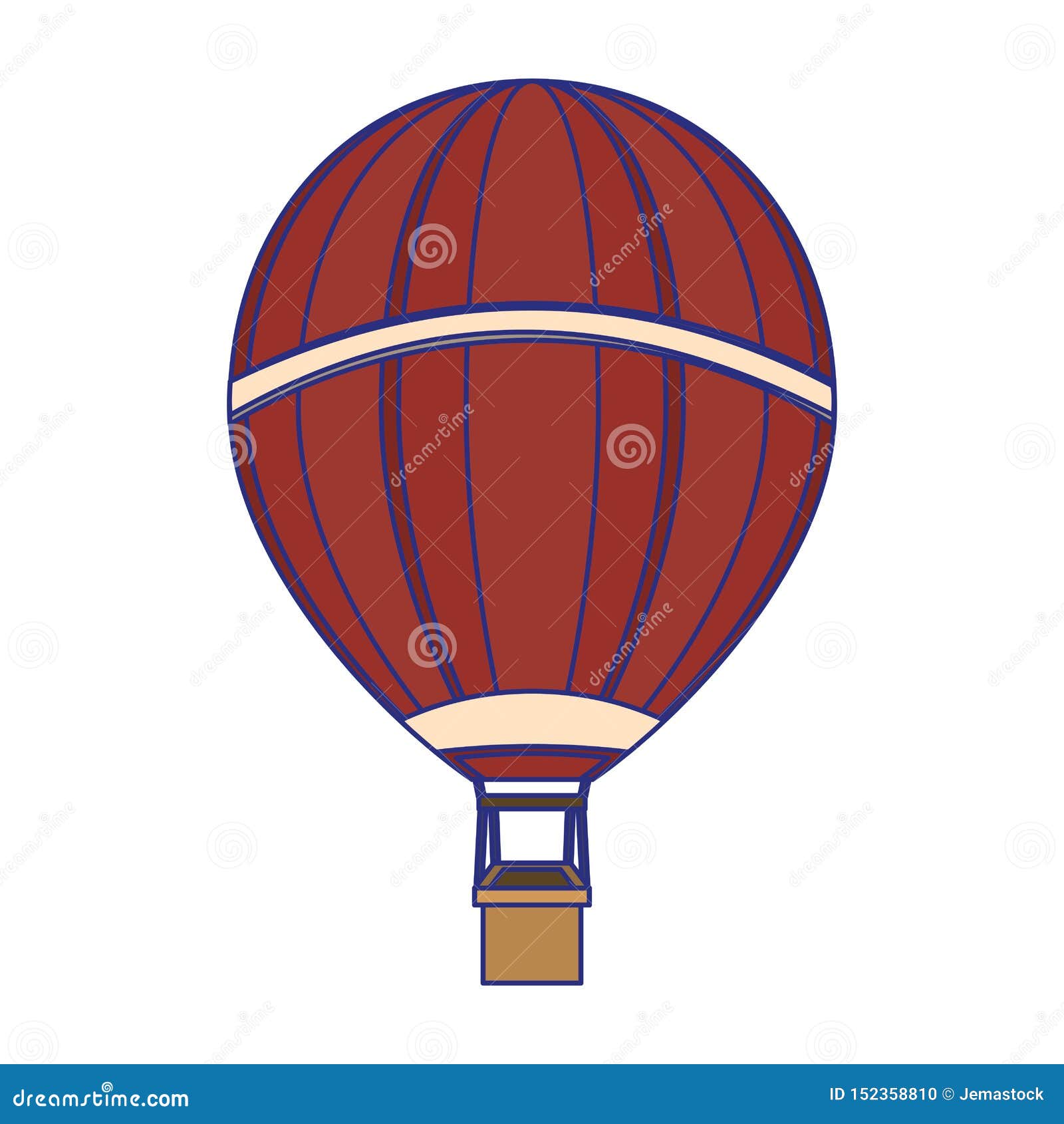 Hot Air Balloon Isolated Symbol Vector Illustration Stock Vector ...