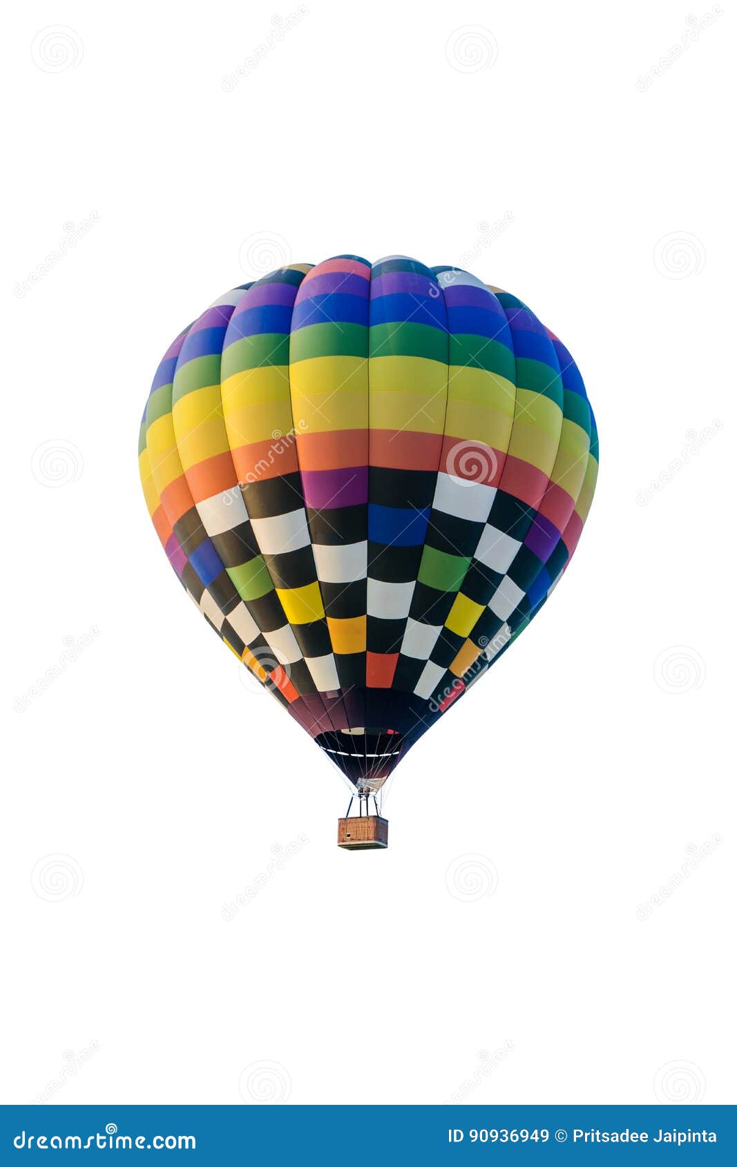 Hot air balloon isolated stock image. Image of flight - 90936949