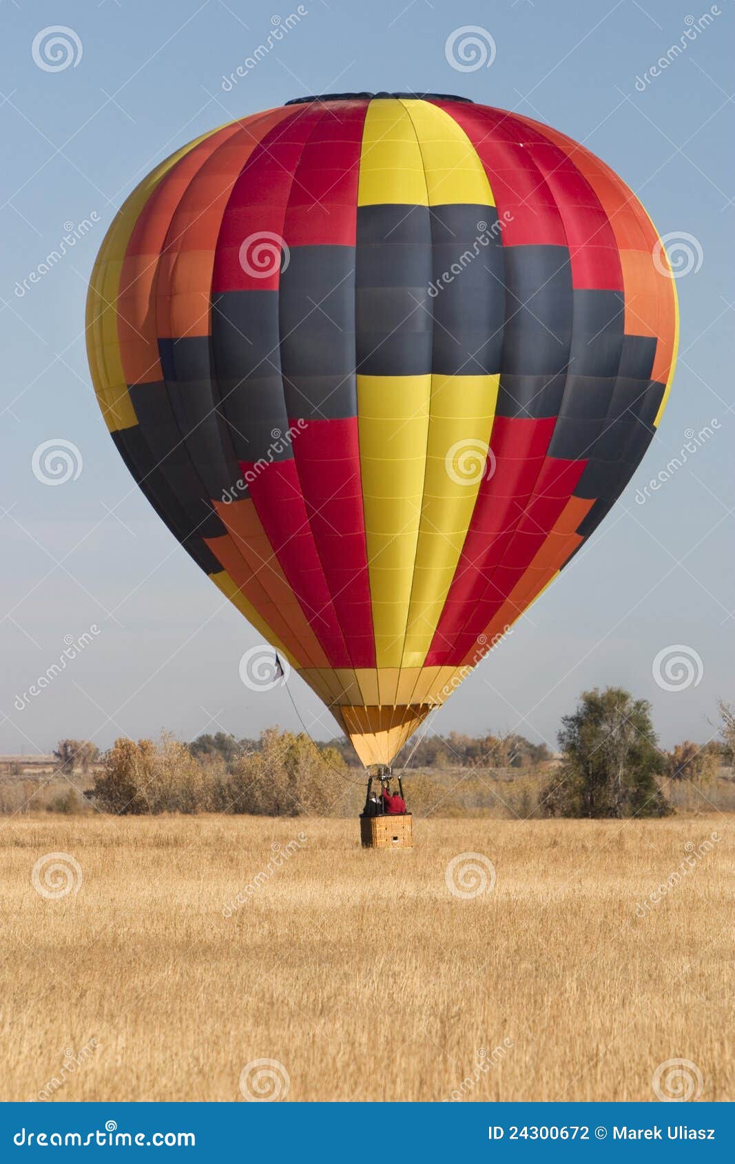 Hot air balloon landing stock photo. Image of landing - 24300672