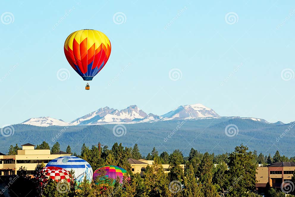 Hot Air Balloon Launch in Oregon Stock Image - Image of oregon ...