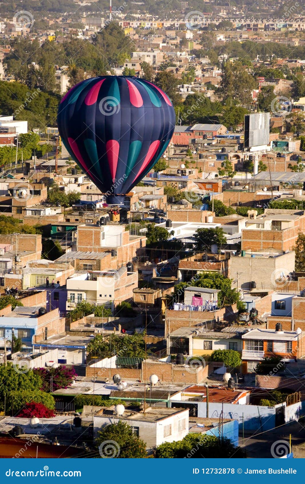 Hot Air Balloon Over Leon Mexico Stock Photo - Image of adventure, ride ...