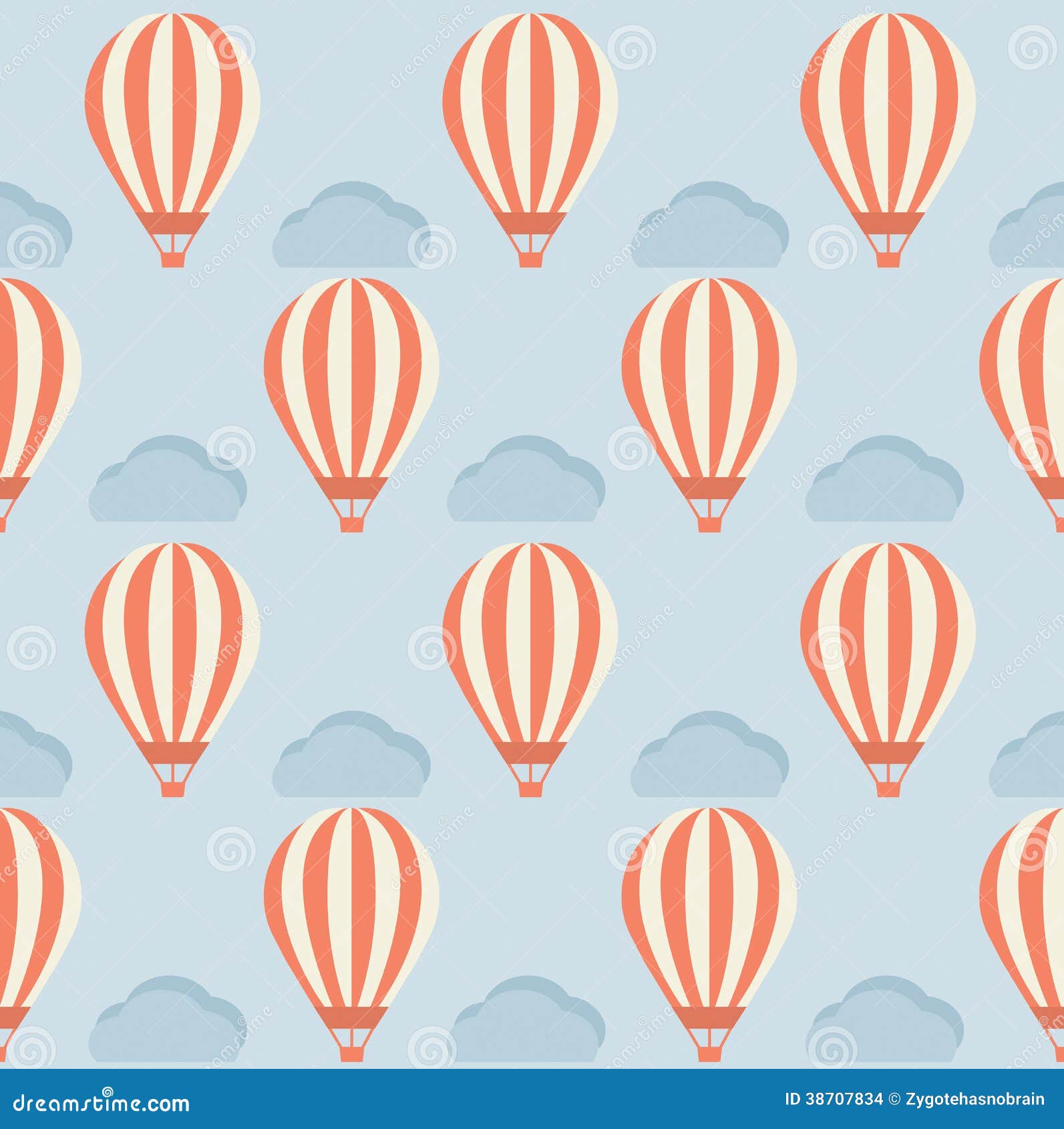 Hot Air Balloon Pattern Stock Images - Image: 38707834