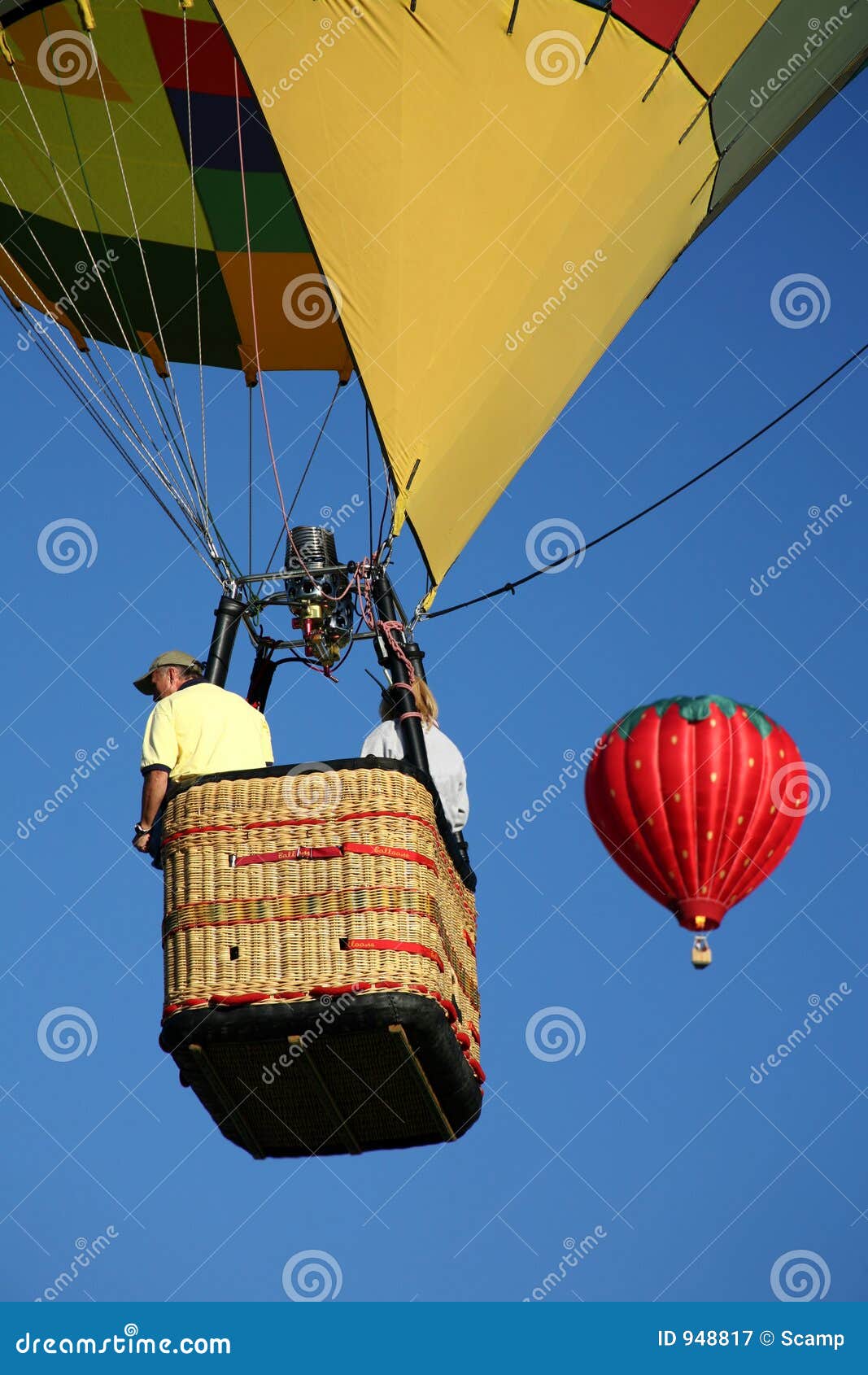 Hot Air Balloon Ride Closeup Stock Image - Image of lines, nylon: 948817
