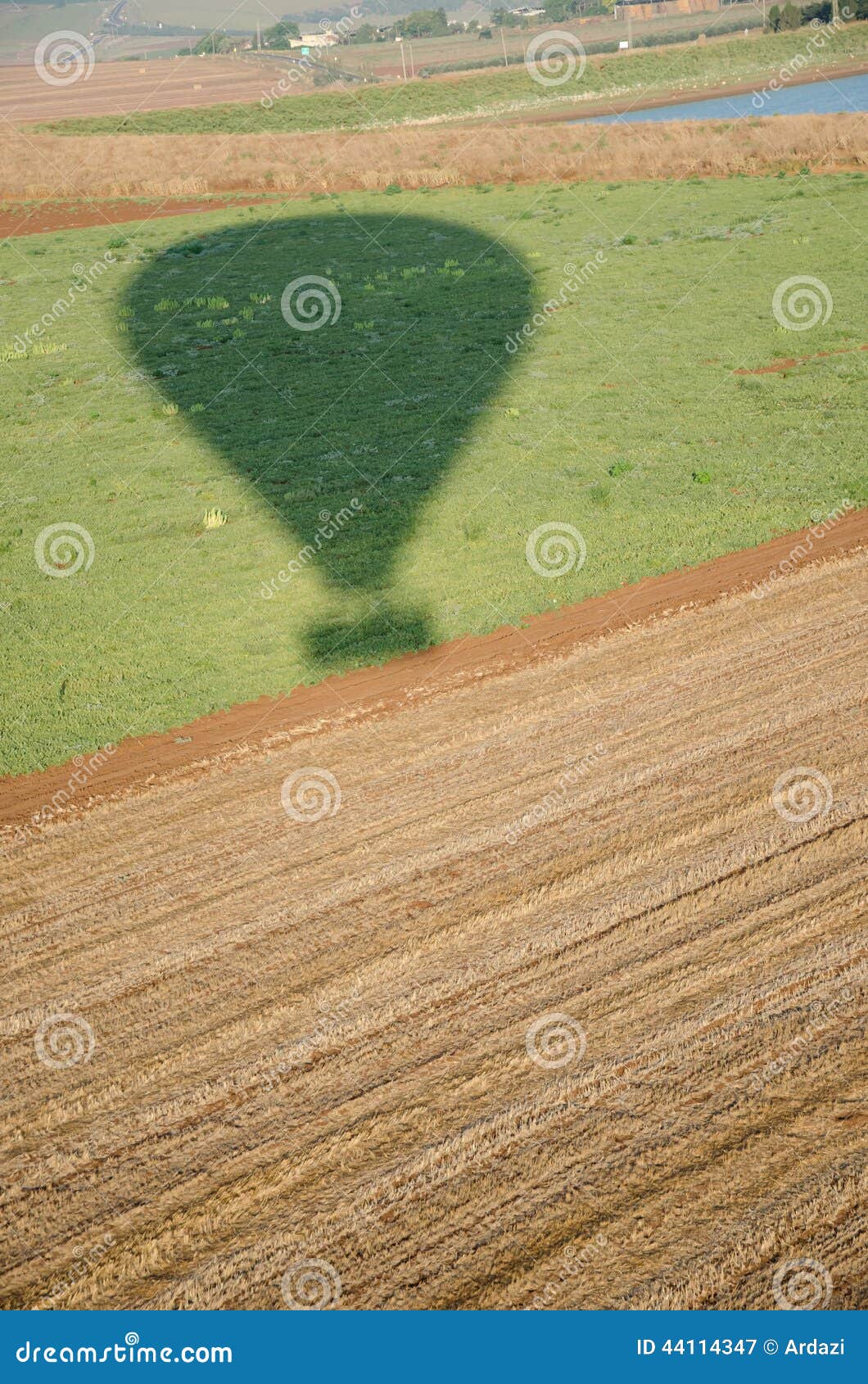 Hot air balloon shadow stock image. Image of shadow, flying - 44114347