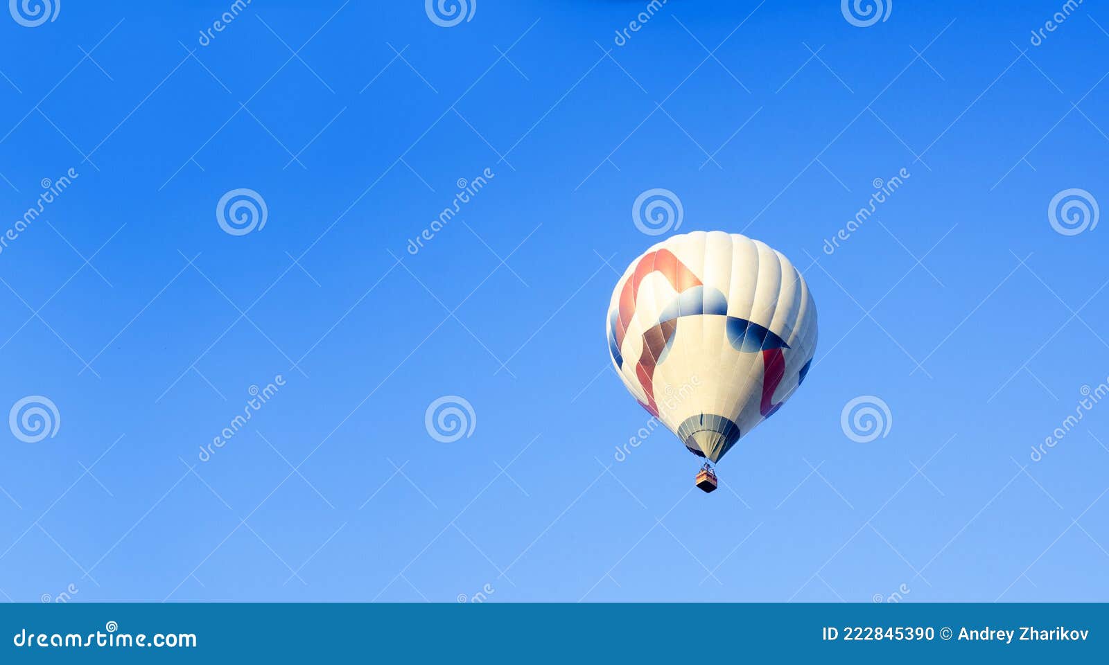 Hot Air Balloon in the Sky. Balloon. Aeronautics. Blue Sky. Stock Photo ...
