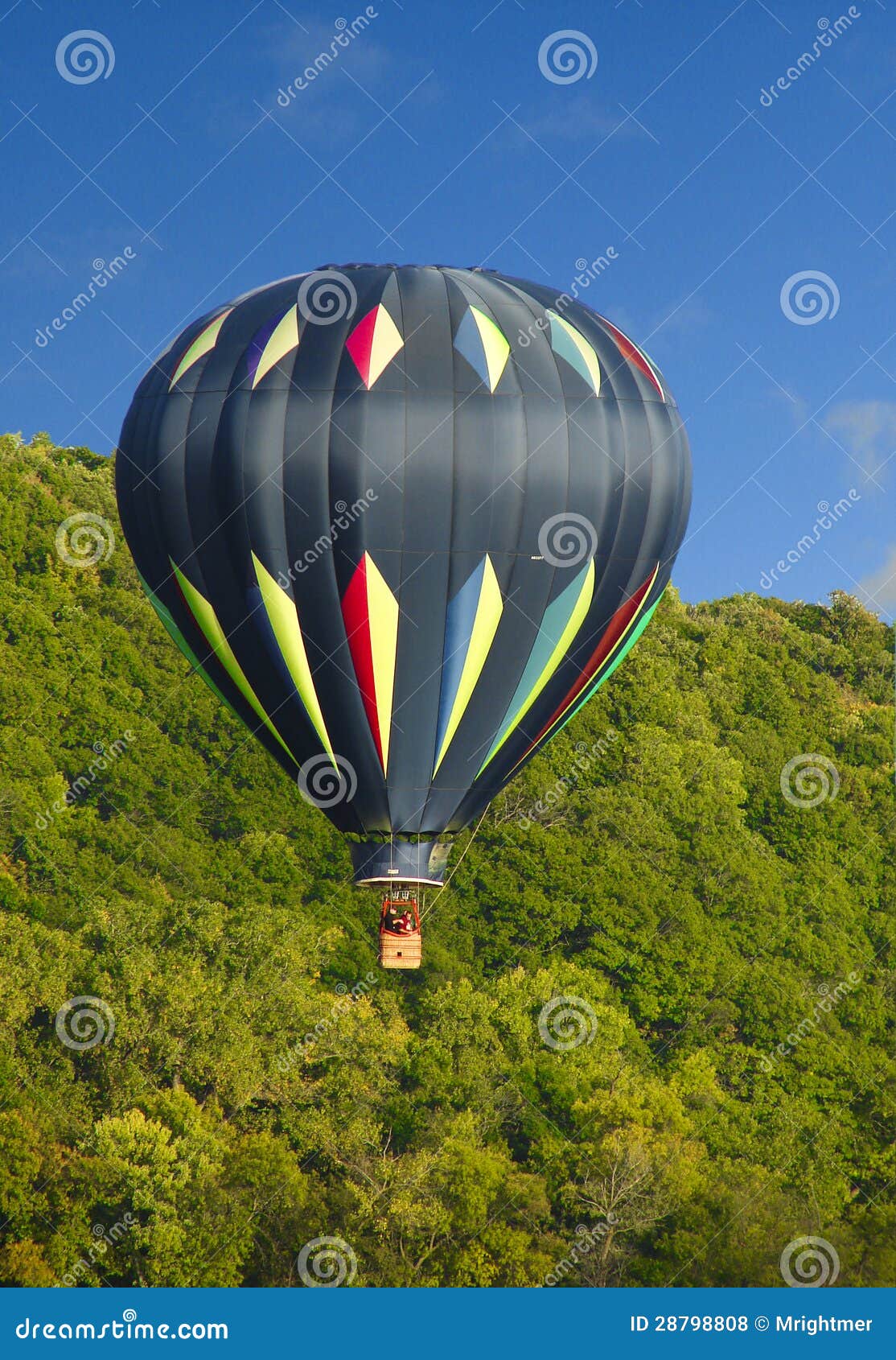 Hot Air Balloon Soaring High Stock Photo - Image of flying, drifting ...