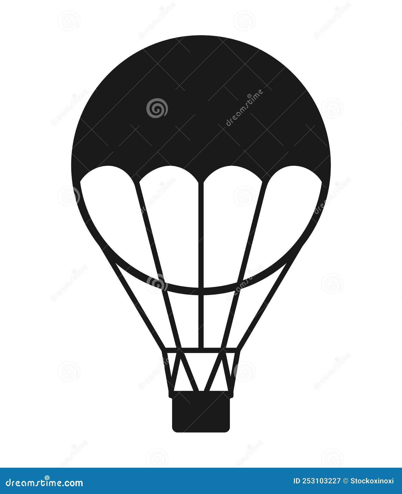 Hot Air Balloon Symbol Vector Icon Stock Vector - Illustration of float ...