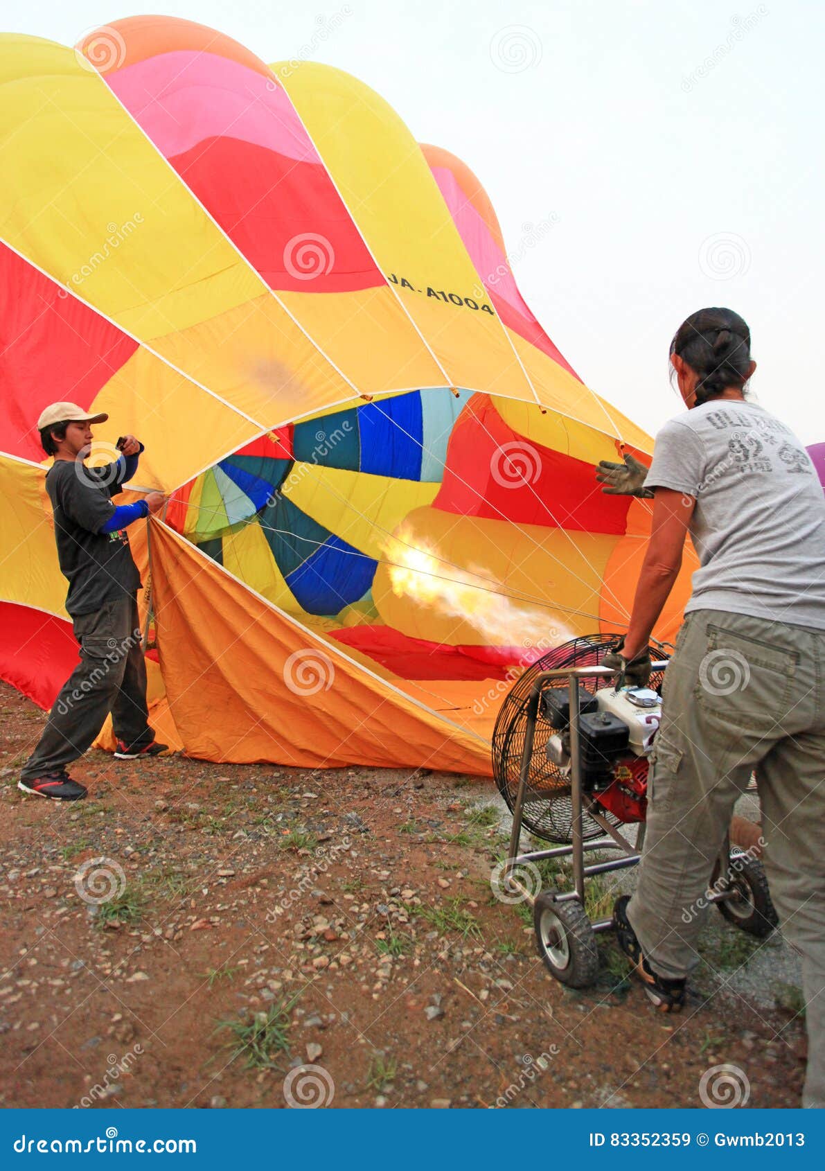Hot Air Balloon editorial stock image. Image of land - 83352359