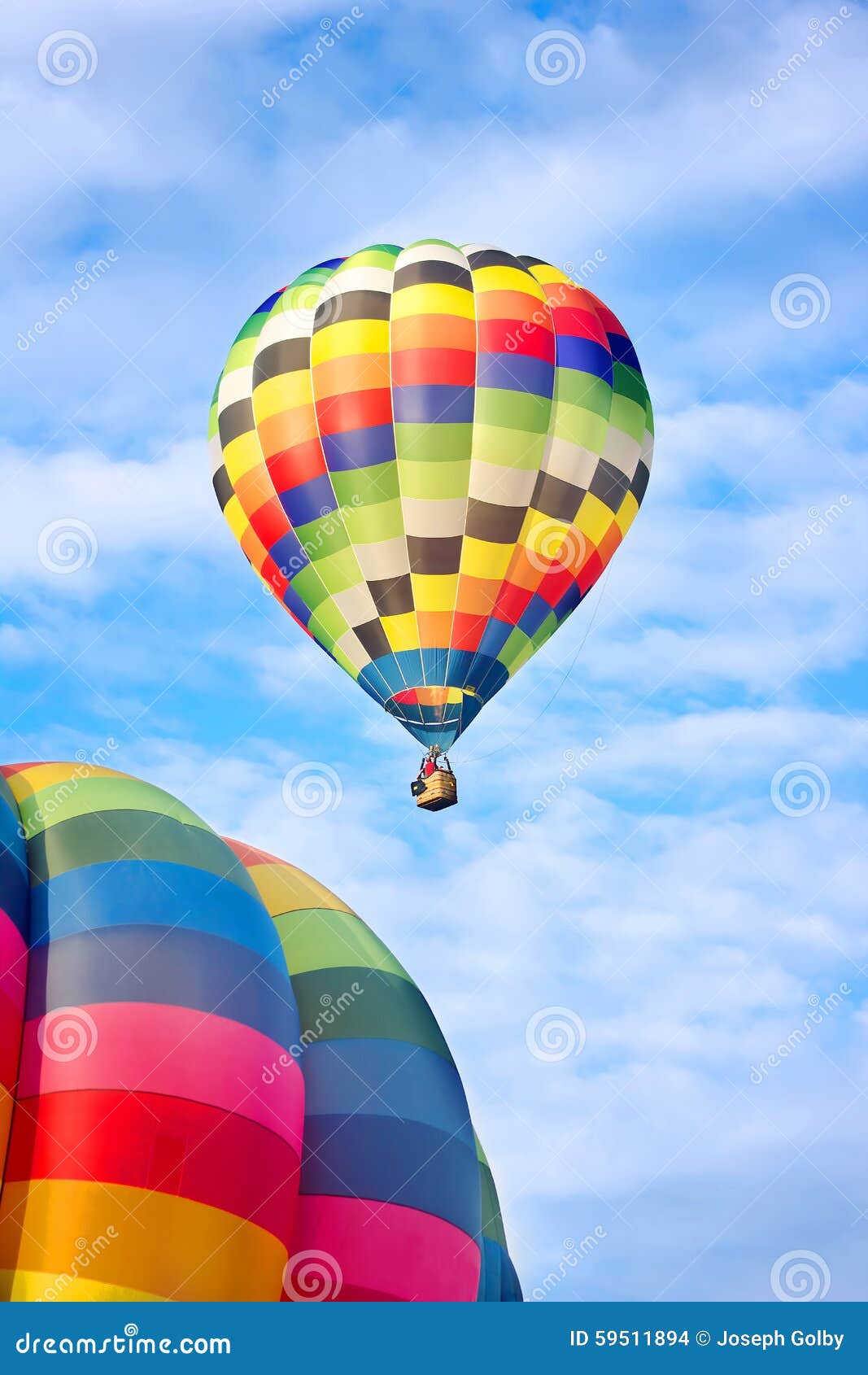 Hot Air Balloons in Flight. Stock Photo - Image of blue, airship: 59511894