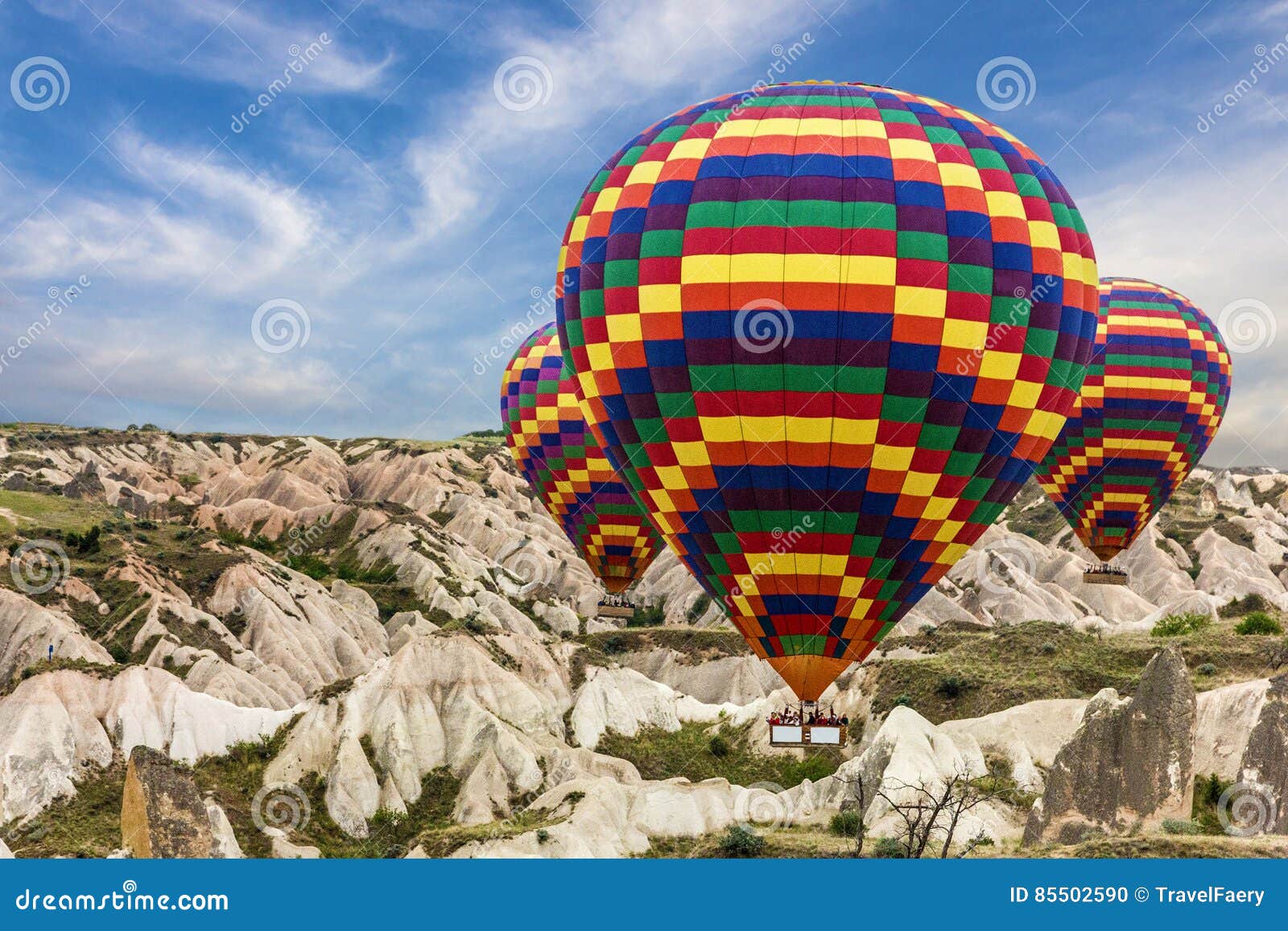 Hot Air Balloons Sunset, Cappadocia, Turkey Stock Photo - Image of ...