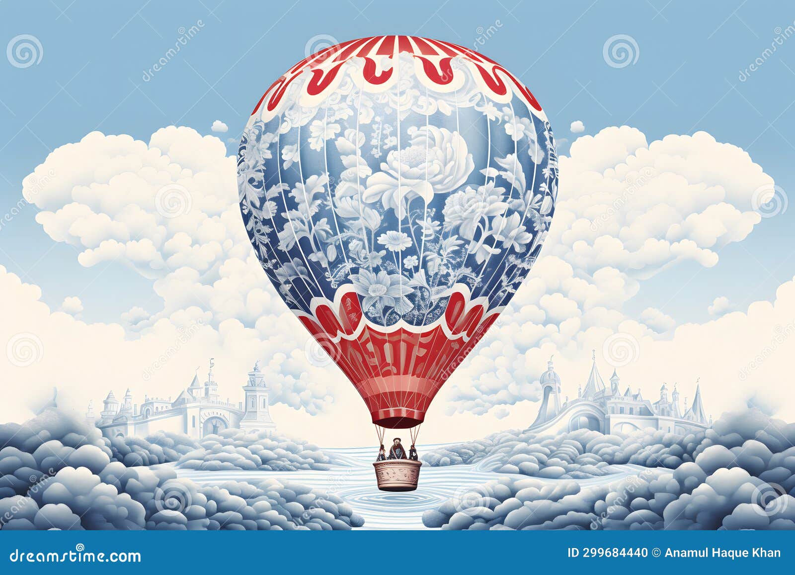 Hot Air Balloons. Vector Illustration Stock Illustration - Illustration ...