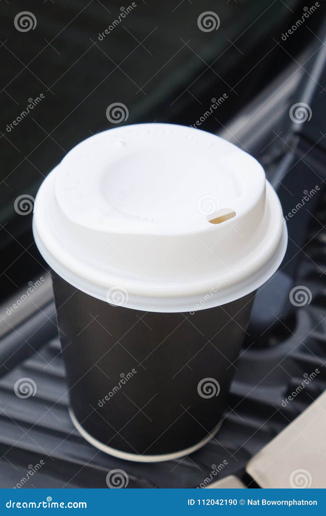 Hot Americano Coffee in Take Away Cup Stock Photo - Image of close ...