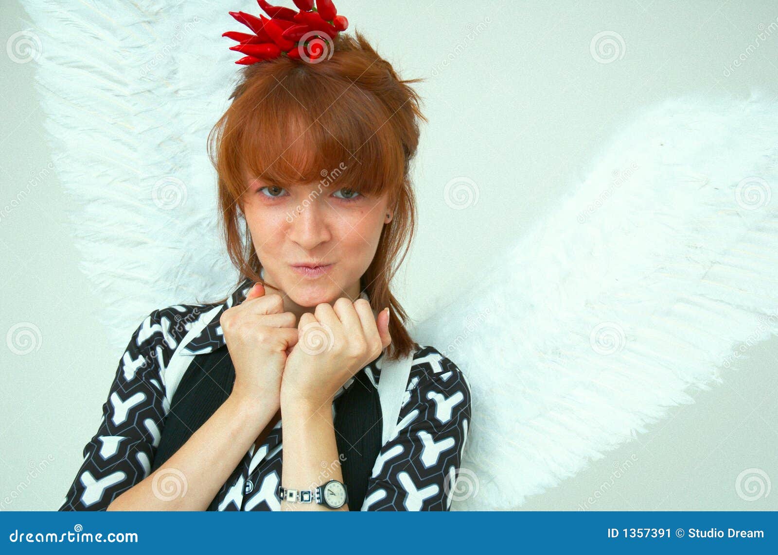 Hot angel stock image. Image of peppers, angel, nice, caucasian - 1357391