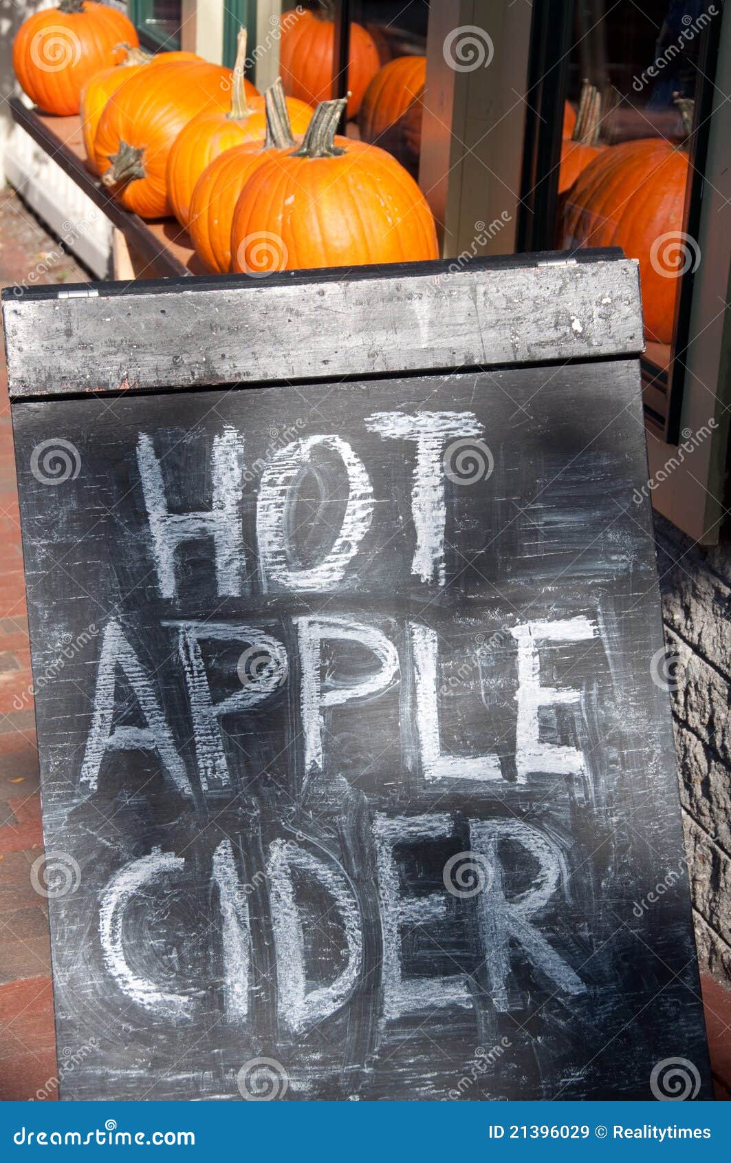 Hot Apple Cider Chalkboard Sidewalk Sign Stock Image - Image of ...