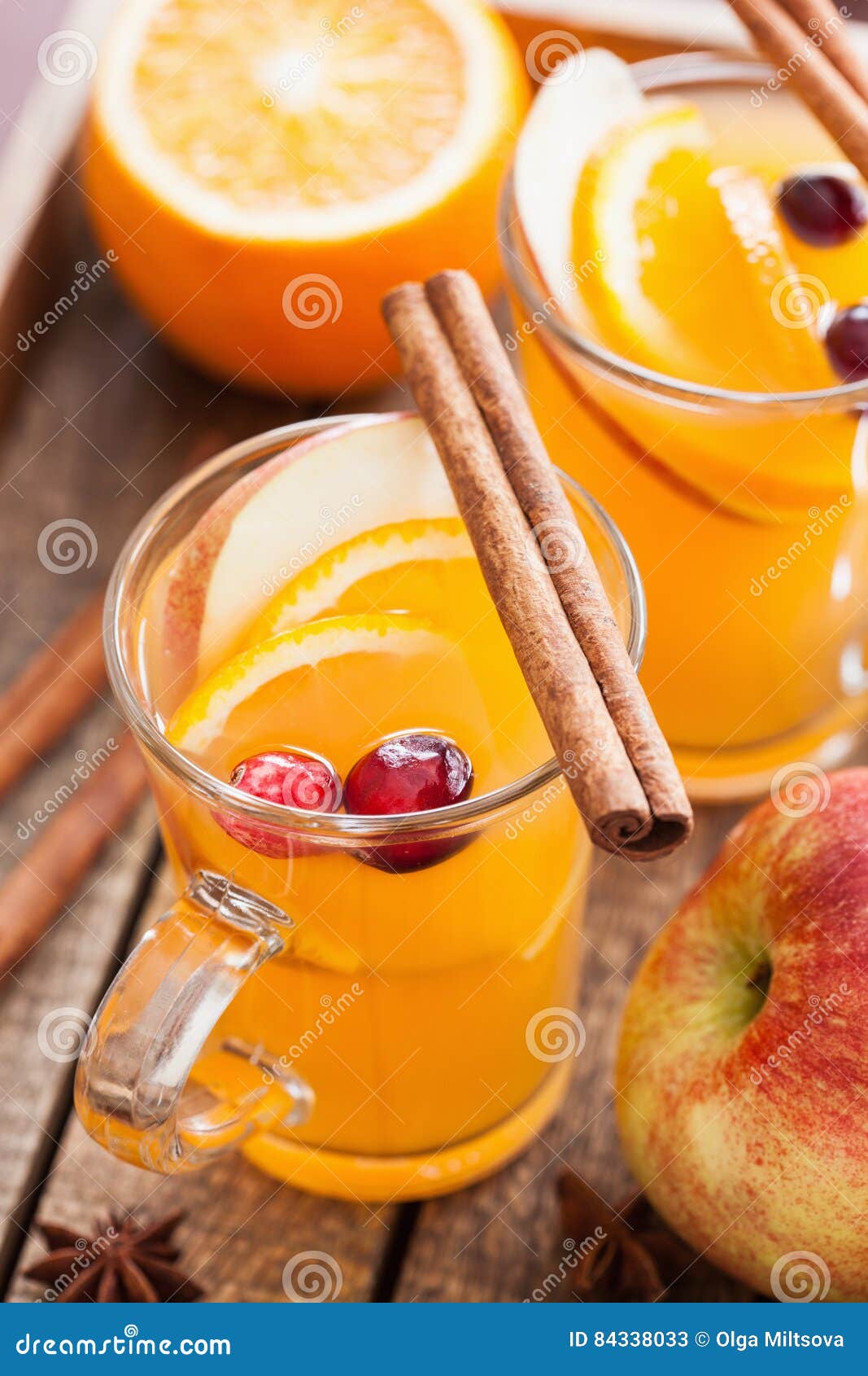 Hot Apple Orange Cider with Cinnamon Spice Warming Drink Stock Image ...