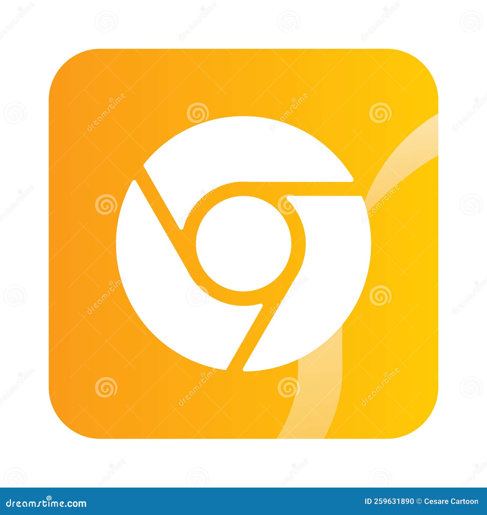 Cartoon Button Google Chrome Editorial Image - Illustration of vector ...