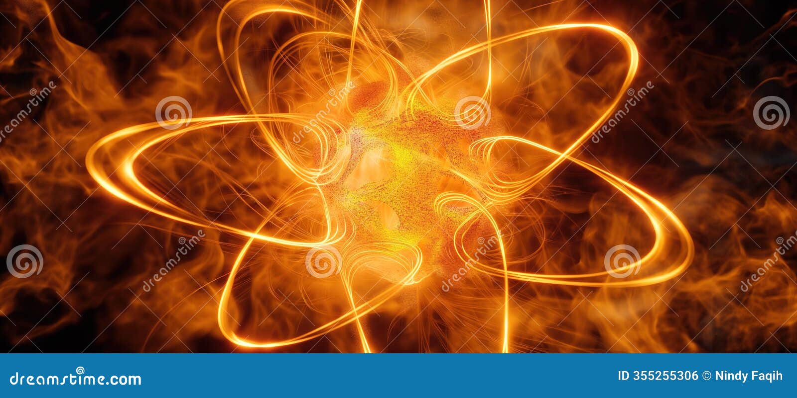 Hot Atomic Energy Light Circle Ball Explosion Background Stock ...