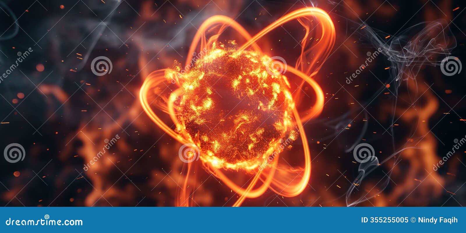 Hot Atomic Energy Light Circle Ball Explosion Background Stock ...