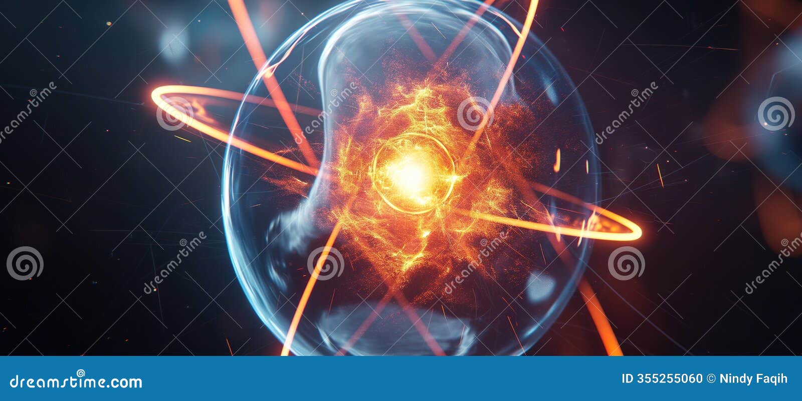 Hot Atomic Energy Light Circle Ball Explosion Background Stock ...