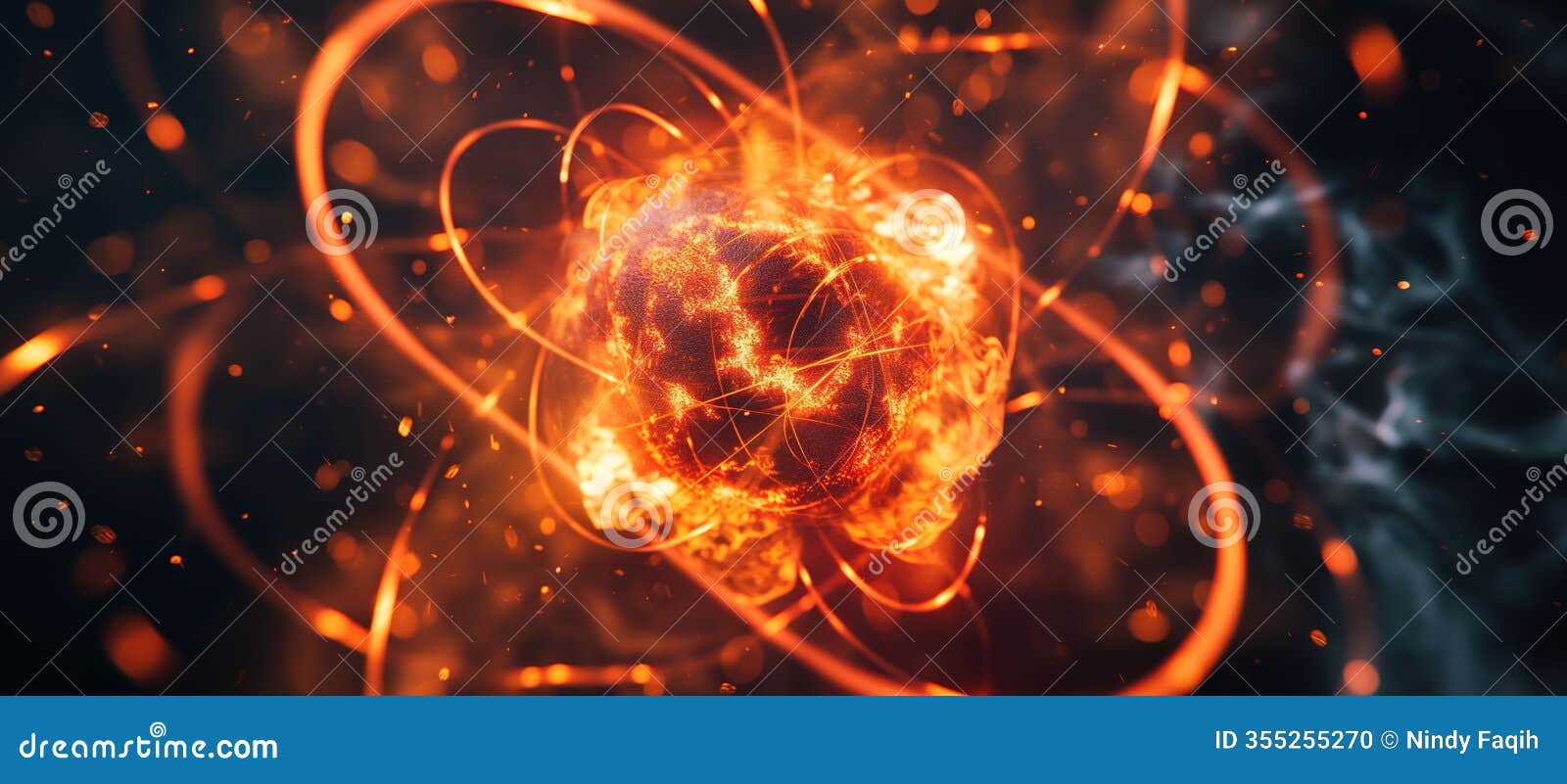 Hot Atomic Energy Light Circle Ball Explosion Background Stock ...