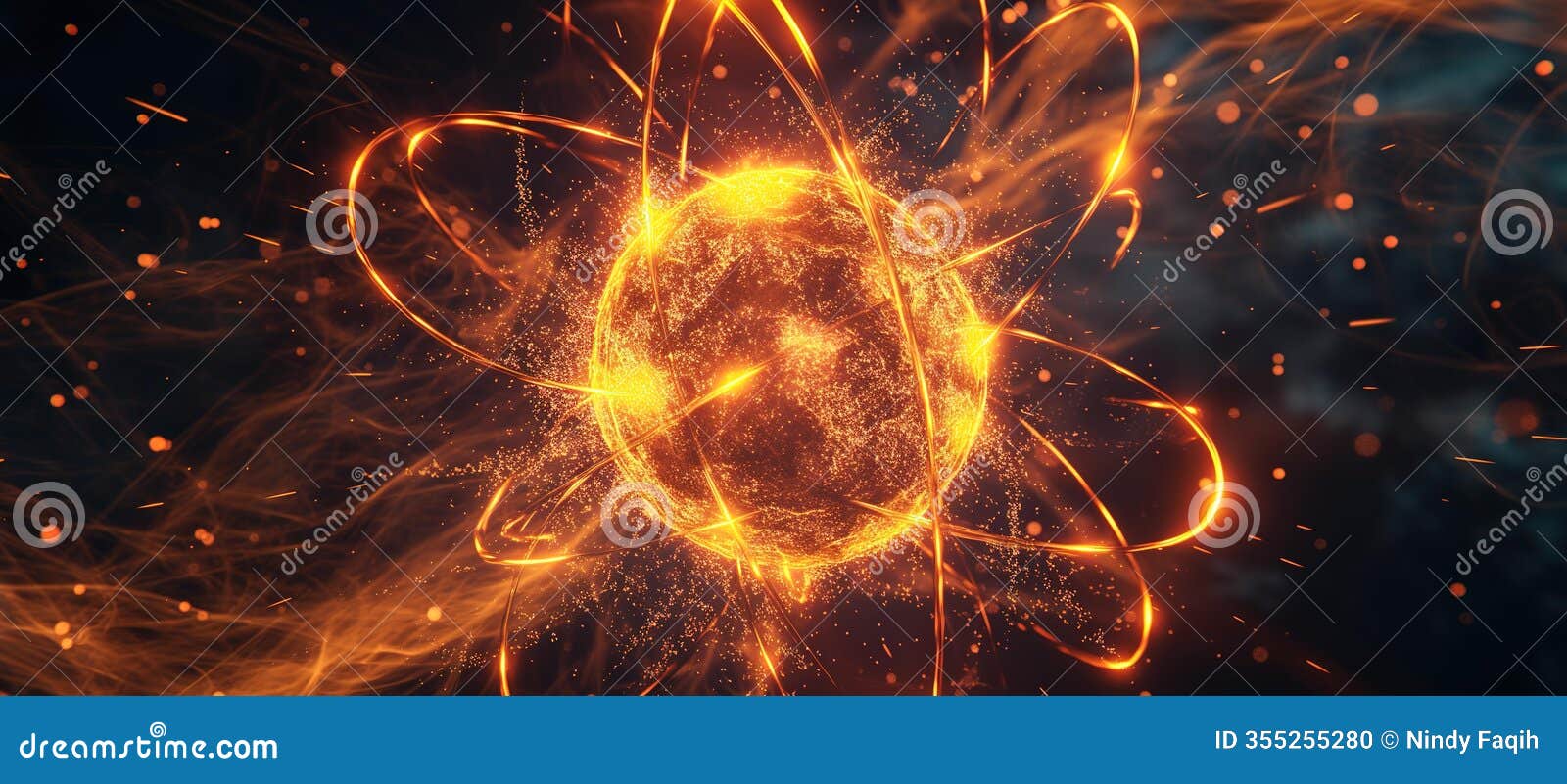 Hot Atomic Energy Light Circle Ball Explosion Background Stock ...